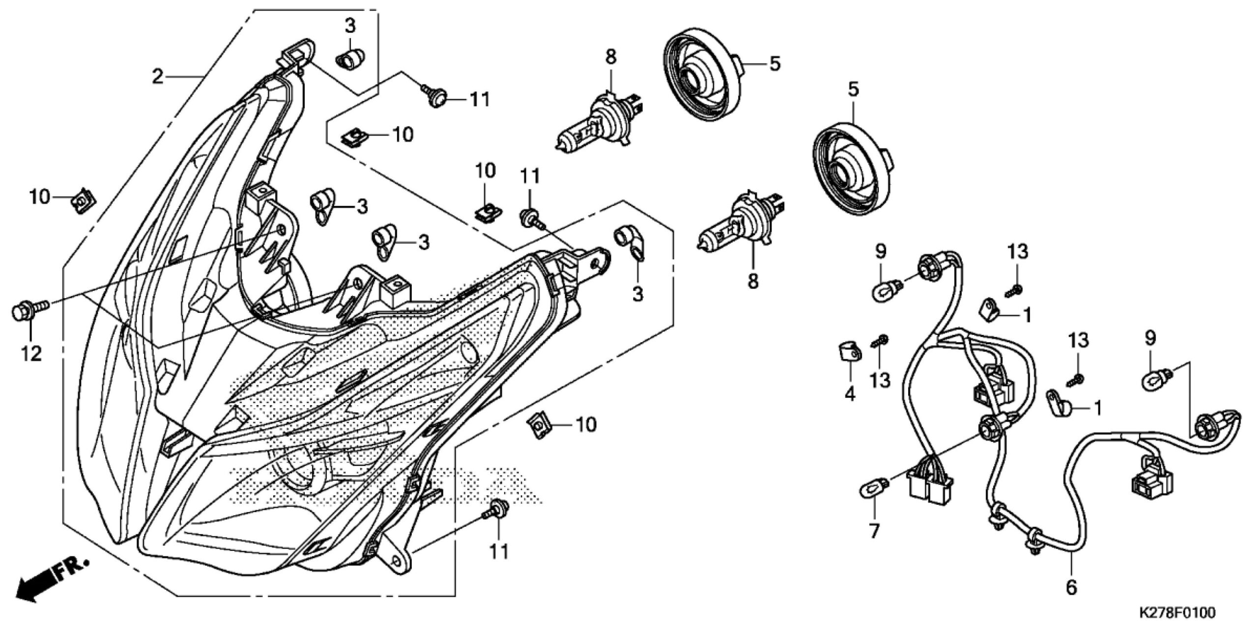 K27 - Fa đèn trước